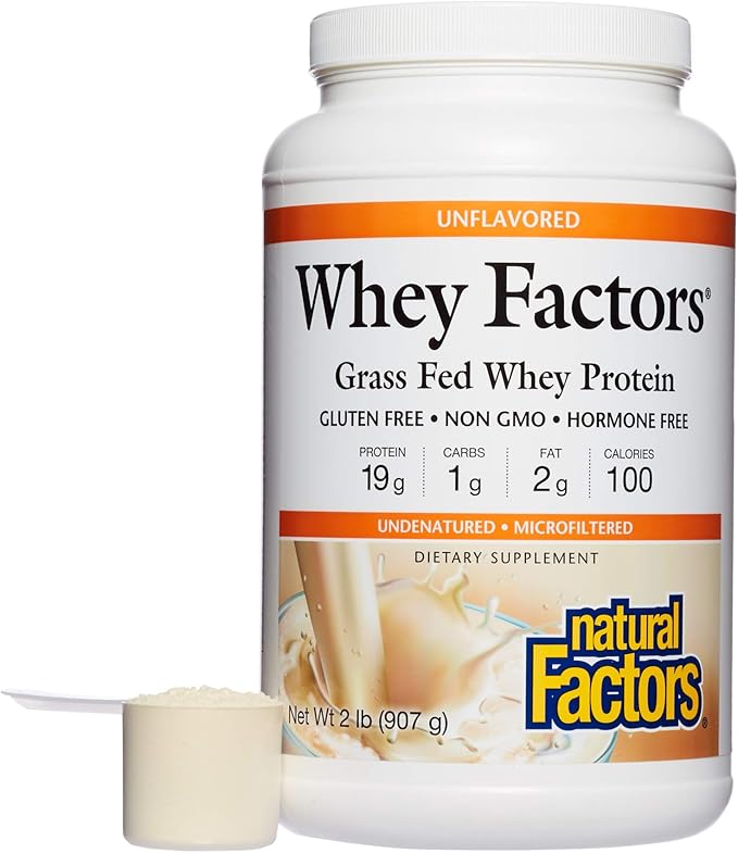 Amazon.com: Whey Factors by Natural Factors, Grass Fed Whey Protein ...