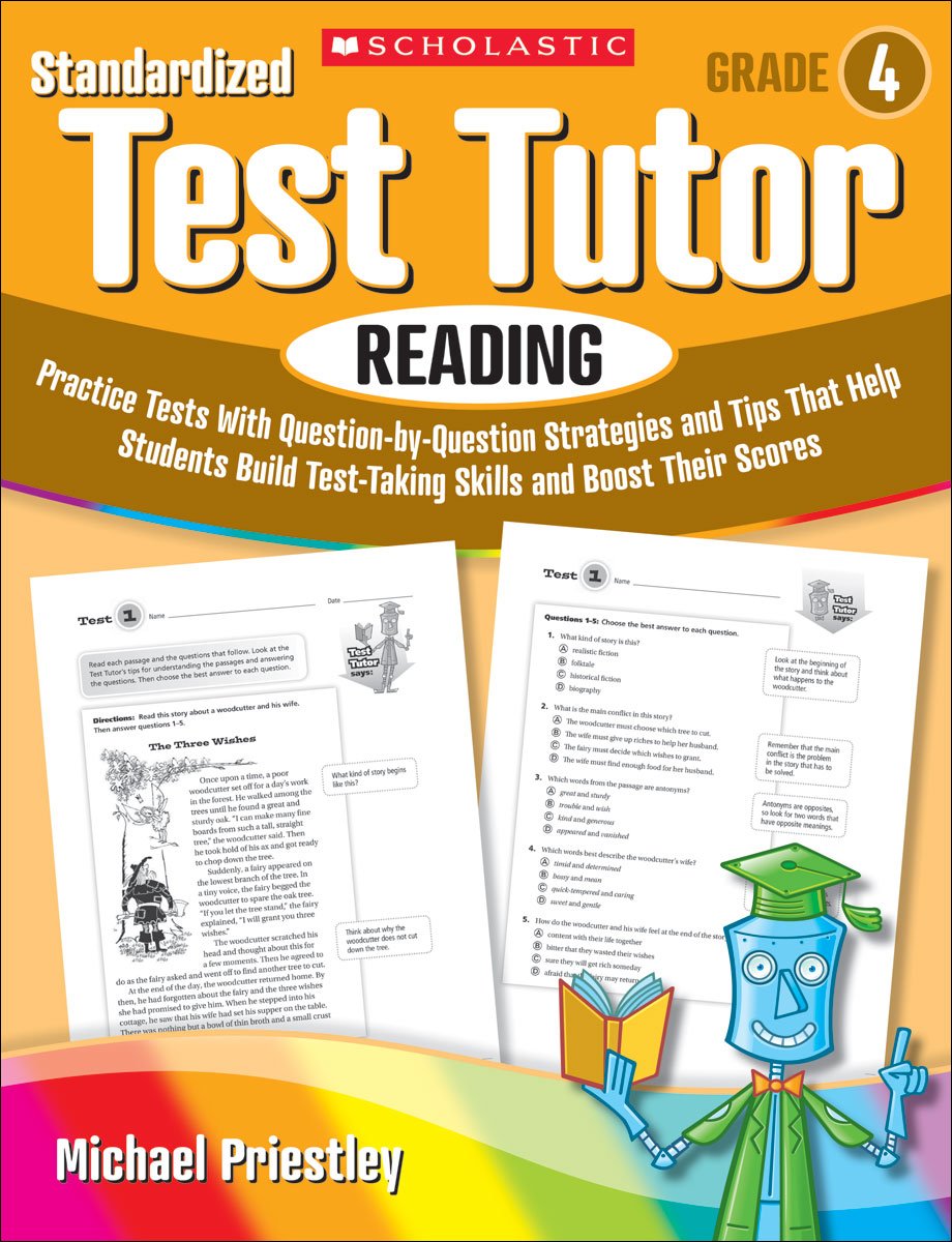 Amazon.com: Standardized Test Tutor: Reading: Grade 4: Practice Tests ...