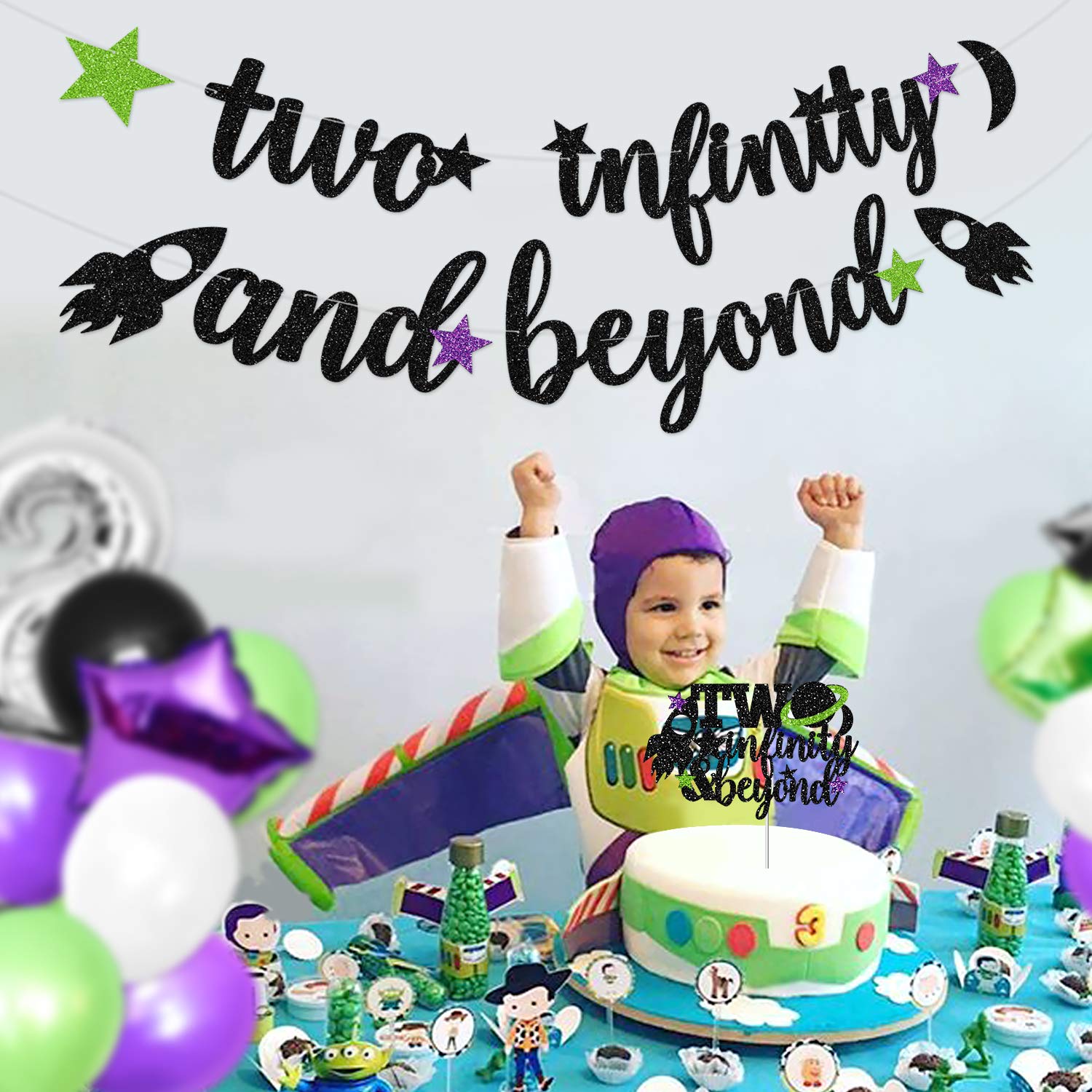 Buy Two Infinity And Beyond Party Decoration Baby Second Birthday ...