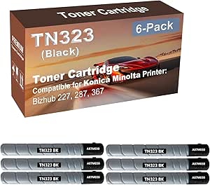 Amazon.com: 6-Pack Compatible High Capacity TN323 TN-323 (A87M030 ...
