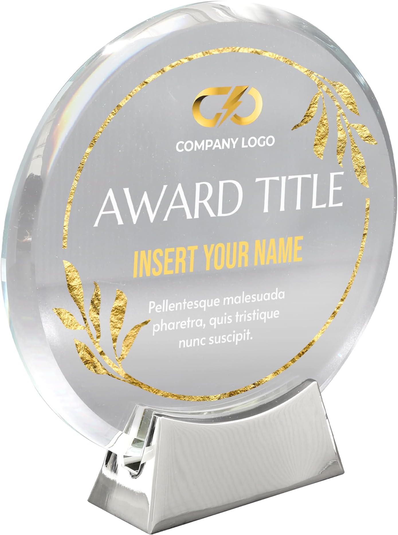 Amazon.com: 7 1/2" Personalized Award Glass Plaque, Personalized Plaque ...