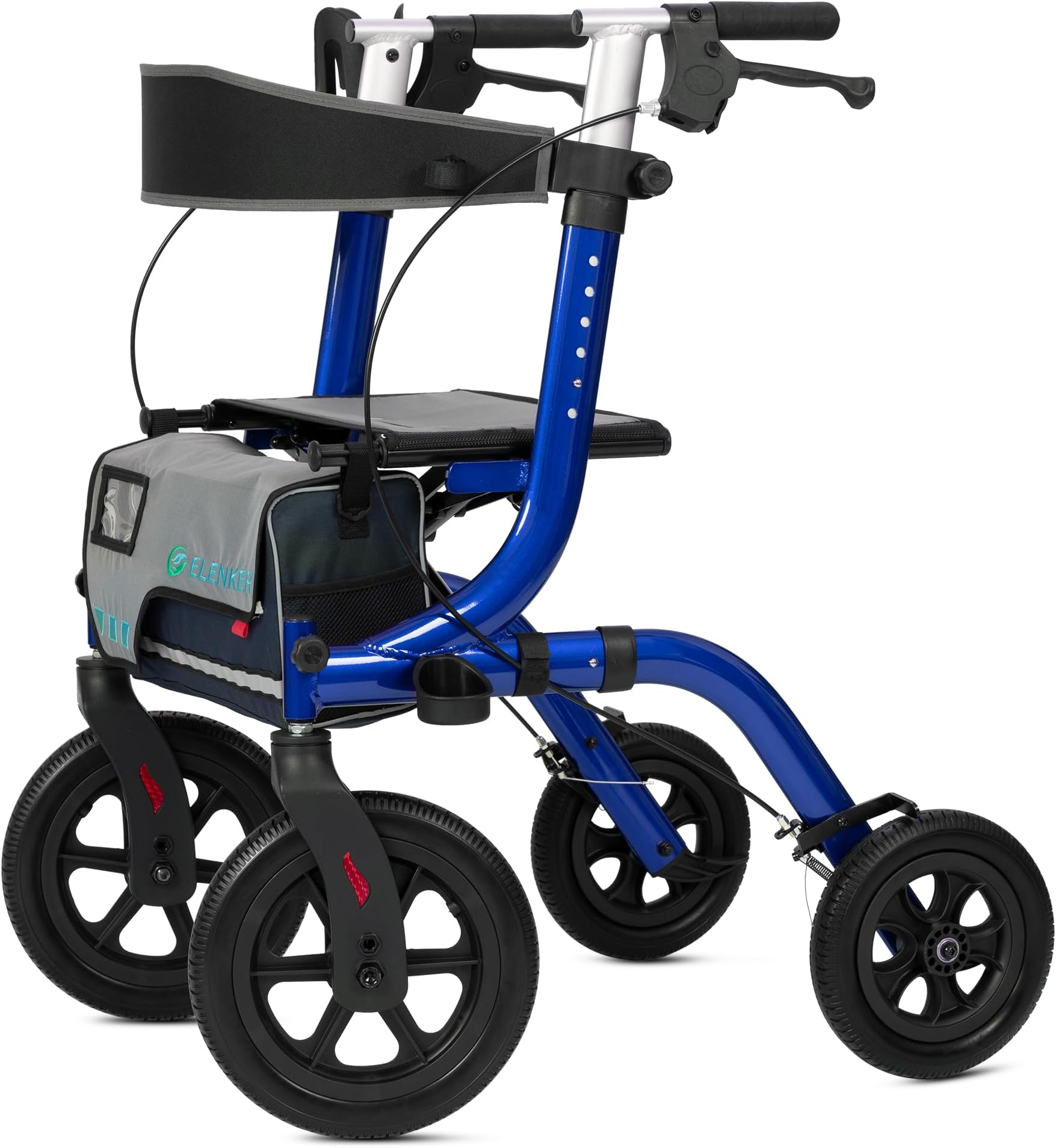 Amazon.com: ELENKER All-Terrain Rollator Walker with Seat, Outdoor ...