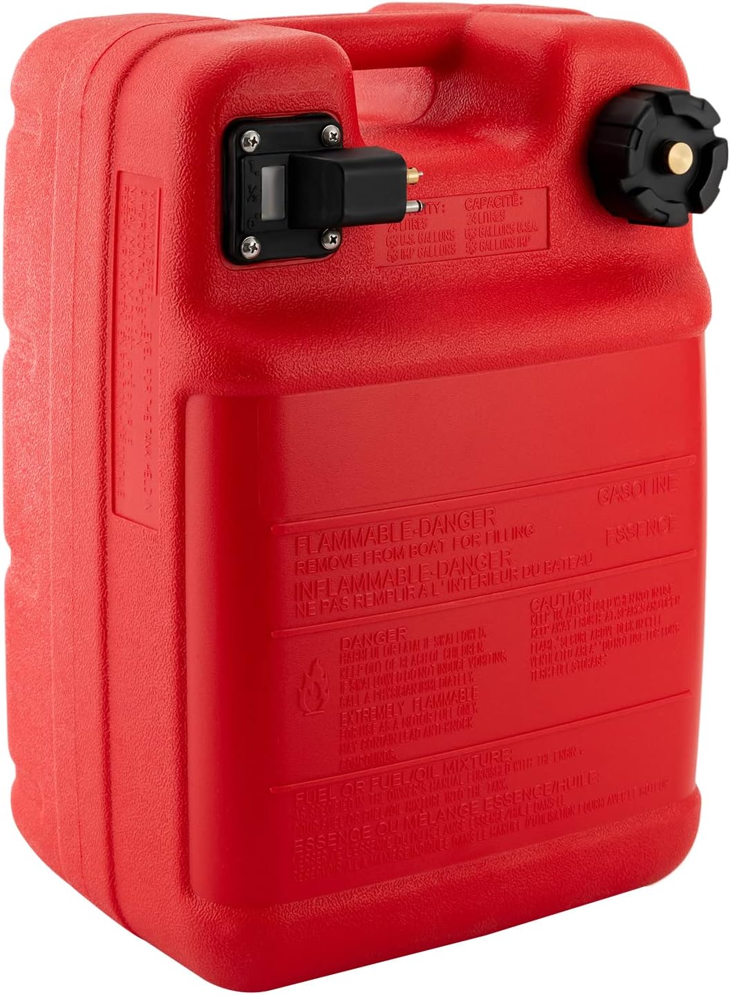 Boat Gas Tank Kit 6 Gallon - Portable Plastic Outboard Boat Motor Gas ...