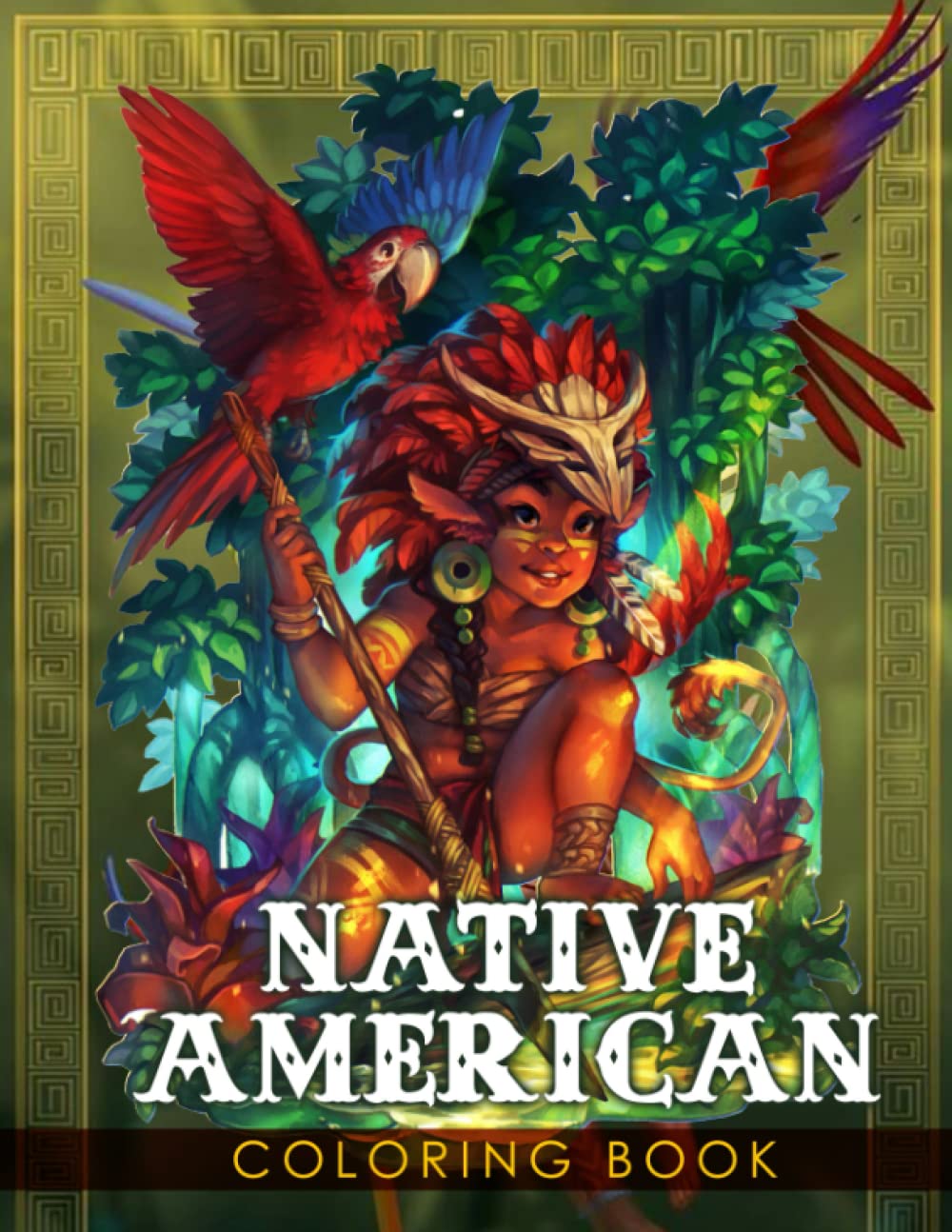 Amazon.com: Native American Coloring Book: Beautiful One Sided Native ...