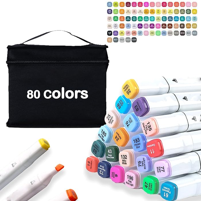 Buy Amazing Tour Graphic Marker Pens, 80 Colors Drawing Art Markers ...