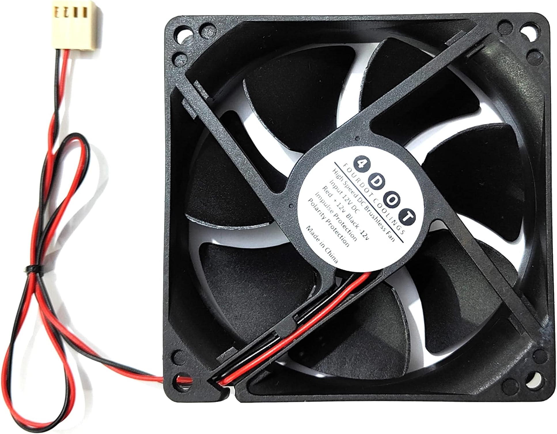 FourDot Cabinet Cooling Fan 4inch 92mm 12V High Speed Fan with ...