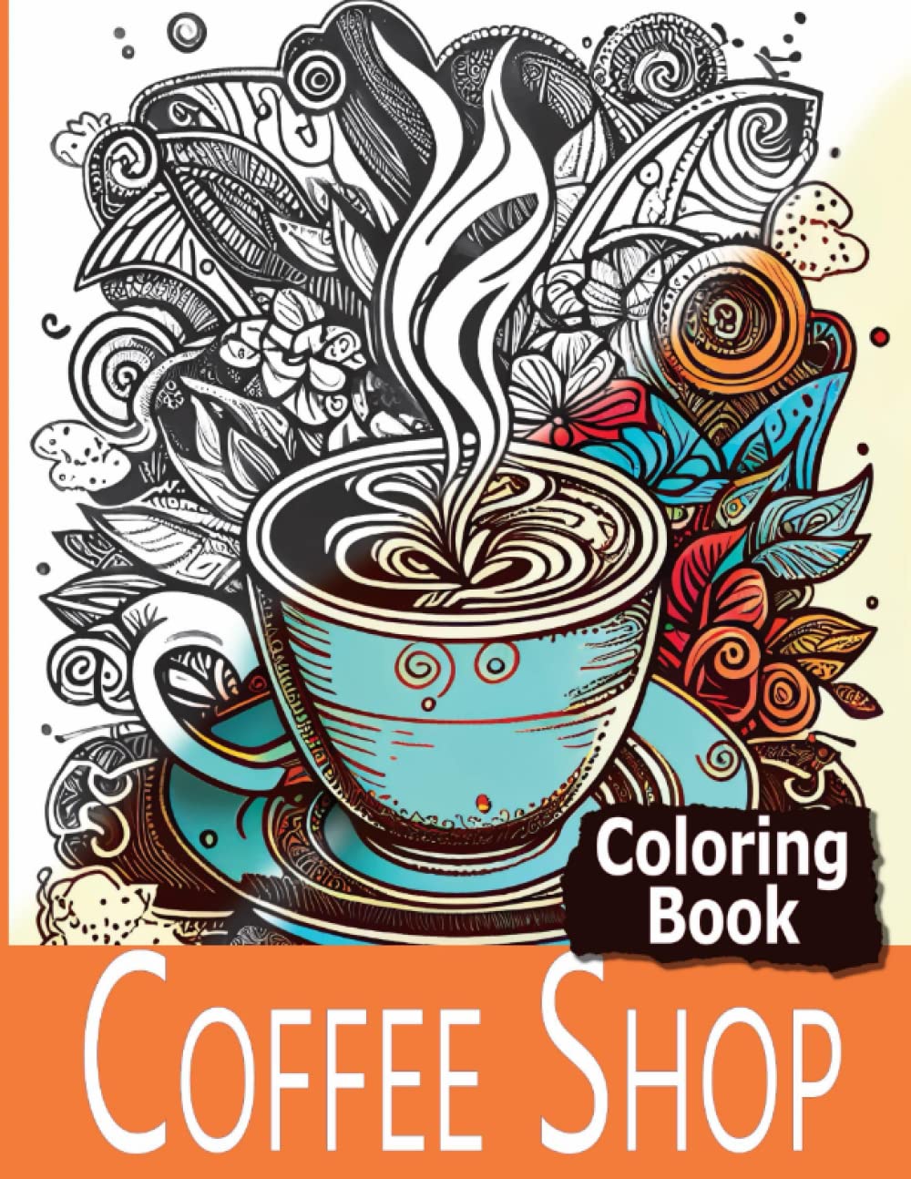 Amazon.com: Coffee Shop Coloring Book: 35 Pages For Adults To Express ...