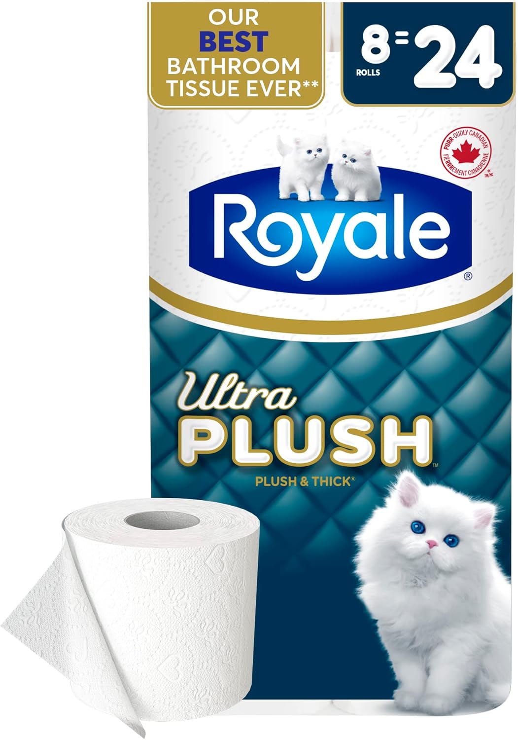 Royale Ultra Plush Toilet Paper, 8 Equals 24 Rolls, 198 Bath Tissues ...