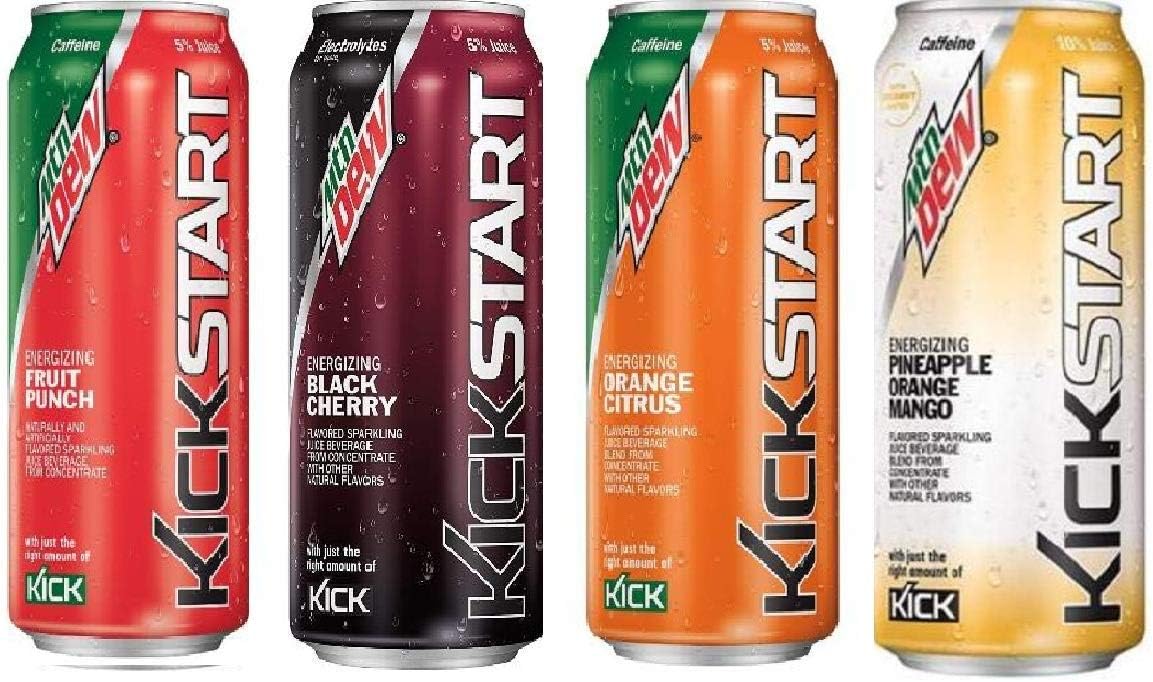 Amazon.com: Mountain Dew Kickstart, Orange Citrus, 92mg Caffeine ...