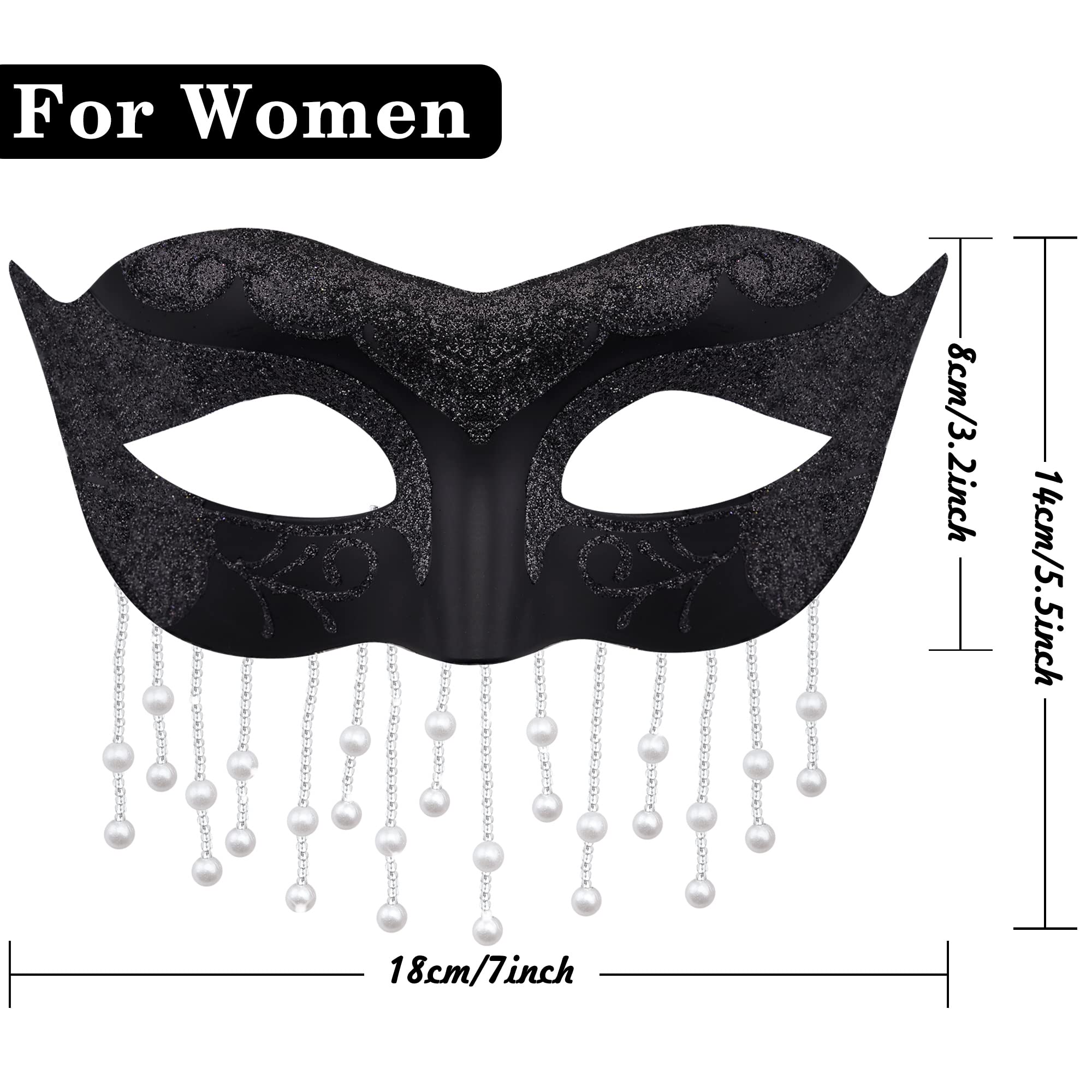 Snapklik.com : Couple Masquerade Masks Set Venetian Party Mask Plastic ...