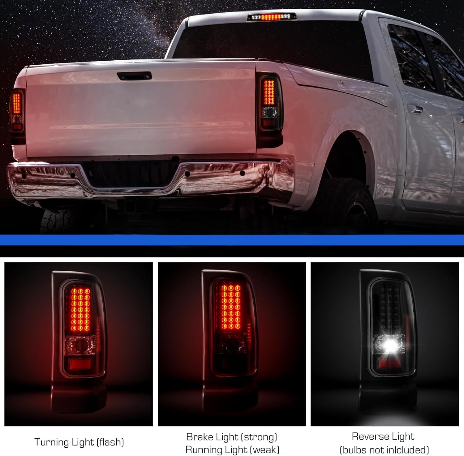 LED Lights For Dodge Ram 3500 Tailgate Assist KEWISAUTO LED Tail Lights ...