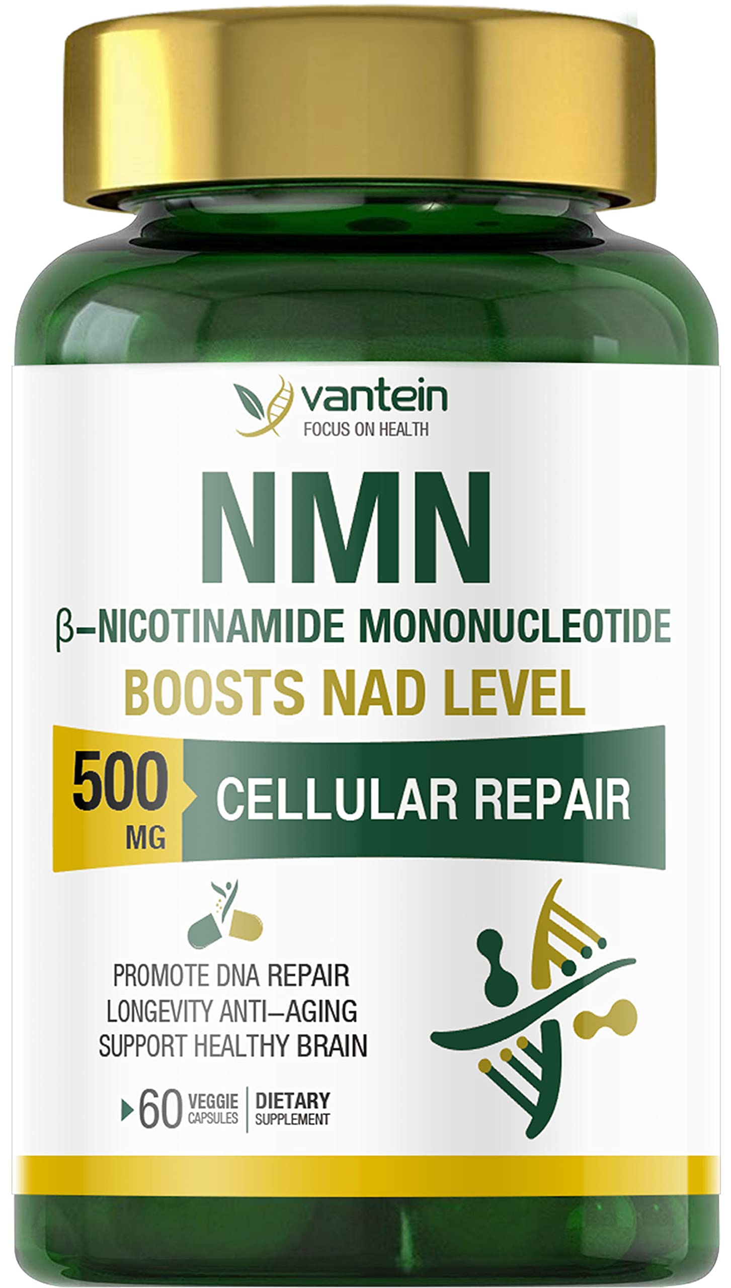 Buy NMN Supplement 1000MG, 60 s NMN Resveratrol 2-in-1 for Supports ...