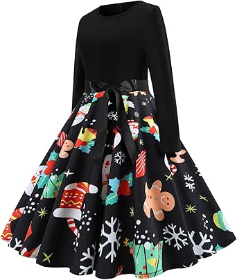 DUHUD Robe de Noël moche pour femme, tenue de Noël, robe de cocktail ...