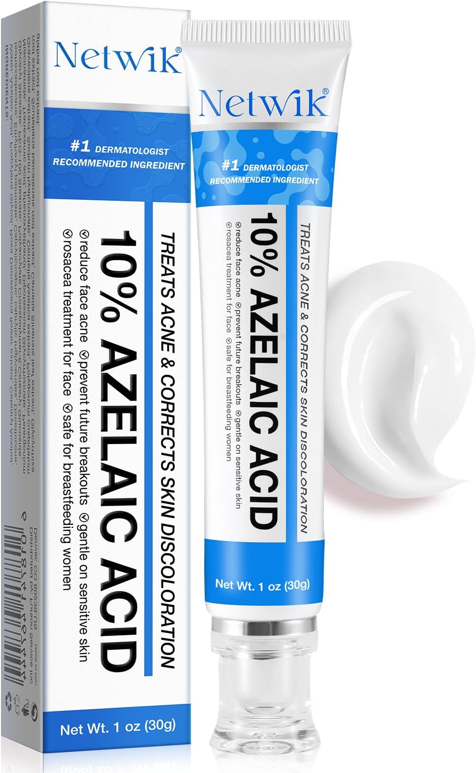 Amazon.com: Azelaic Acid 10% Cream for Face - Acne Cream for Rosacea ...