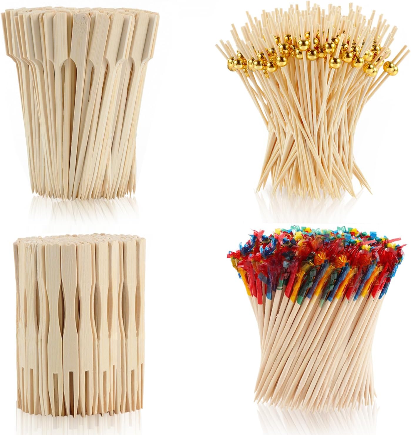 Amazon.com | BLUE TOP Wood Frill Picks Frill Toothpicks 4 Inch Pack ...