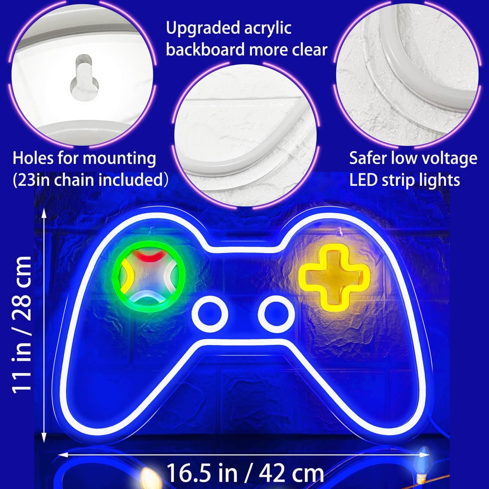 HOHOSIGN Gaming Neon Sign Gamer Neon Sign Lights, Neon Gaming Sign for ...