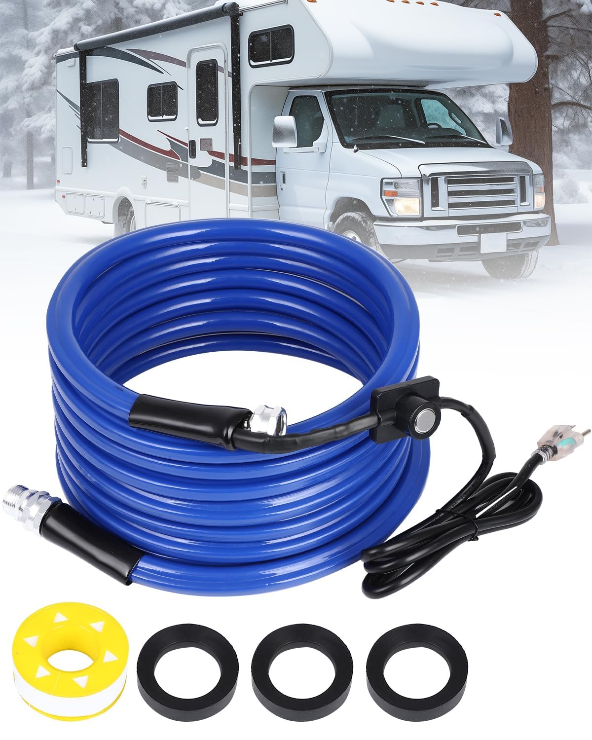 Amazon.com: MIROZO 25FT RV Heated Water Hose,-40 ℉ Freeze Protection ...