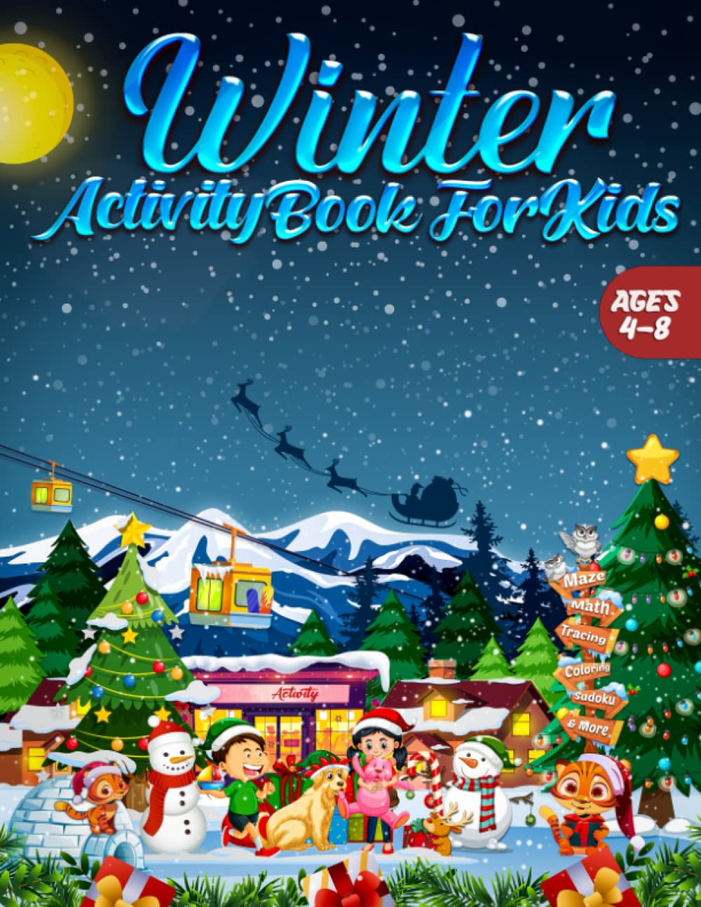 Buy Winter Activity Book For Kids Ages 4 8 Winter Fun Educational buy-winter-activity-book-for-kids-ages-4-8-winter-fun-educational