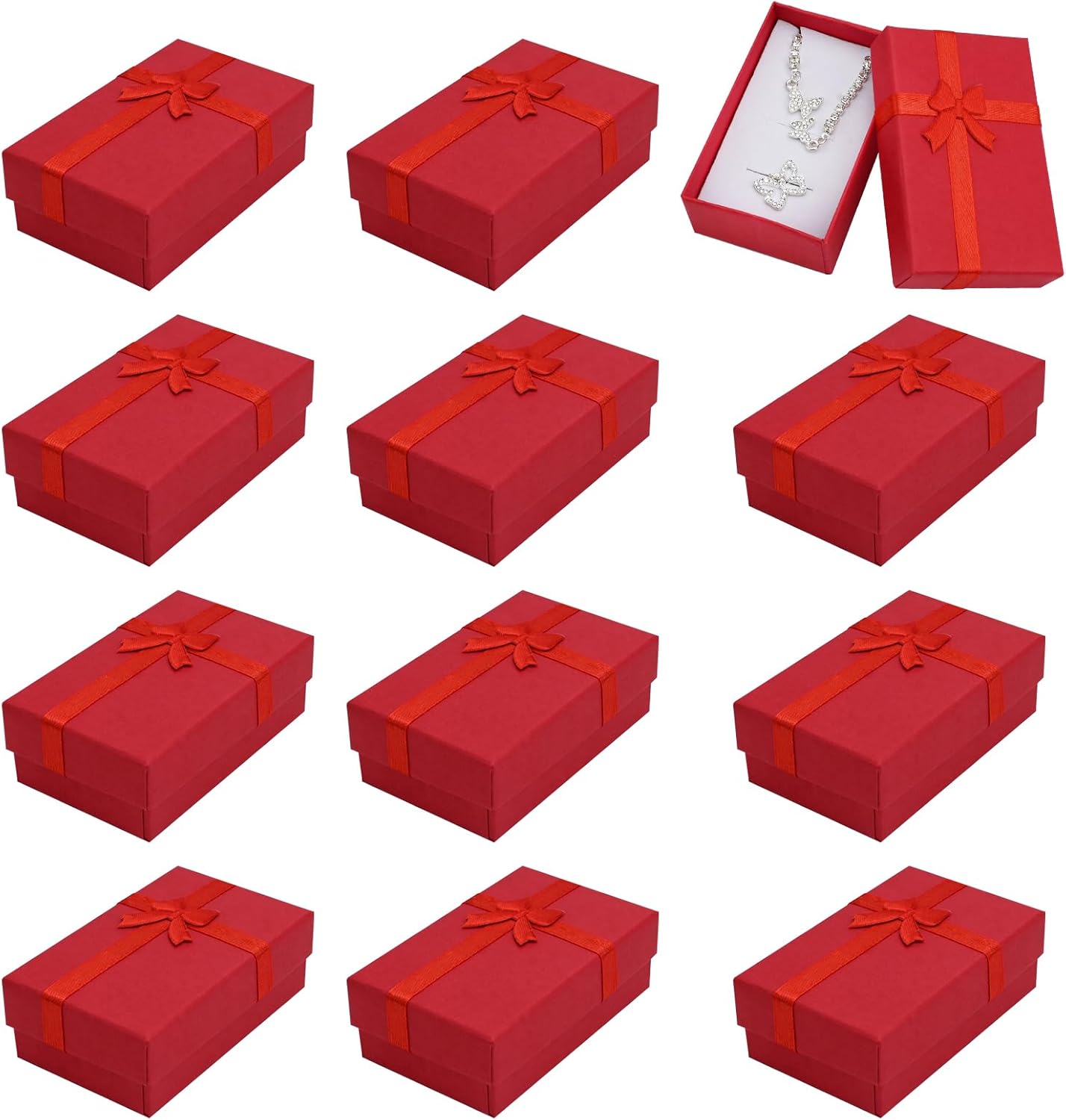 12 Pack Jewelry Gifts Boxes,Kraft Boxes,Rectangular Cardboard Packaging ...