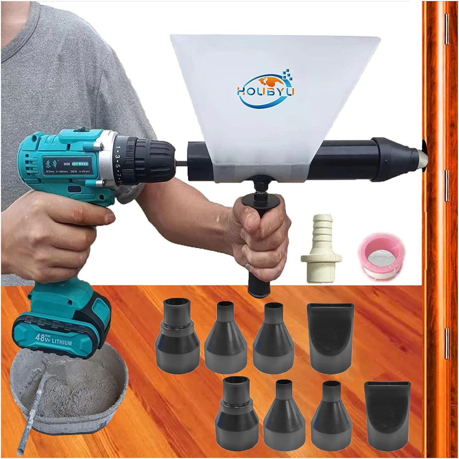 Electric Mortar Grout Gun Portable Pointing Grouting Caulking Sprayer ...