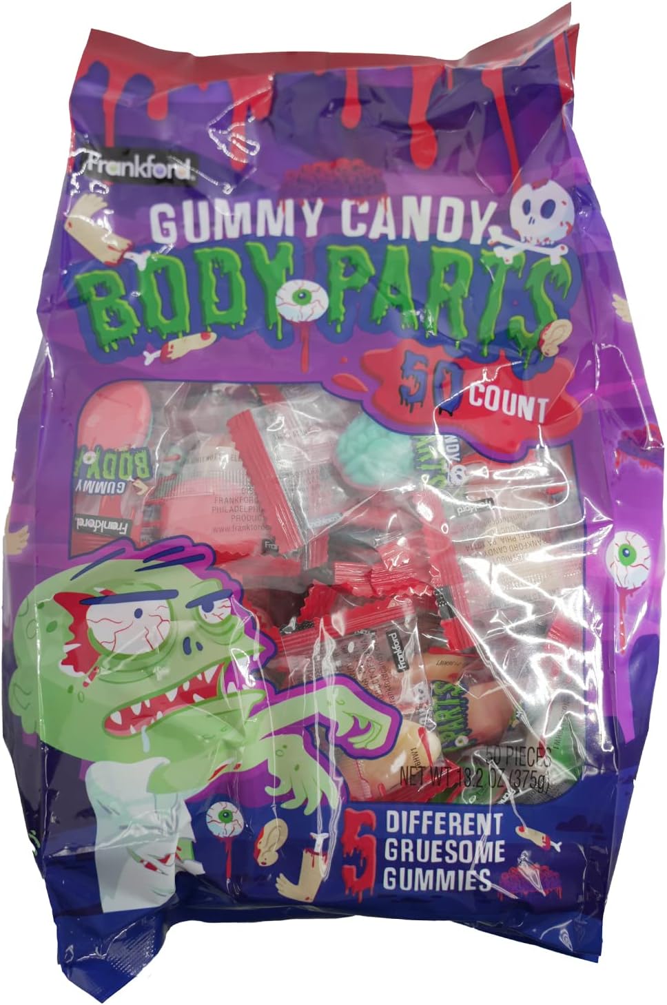 Amazon.com : Amos Halloween Gummy Body Parts – Spooky Candy for Trick ...
