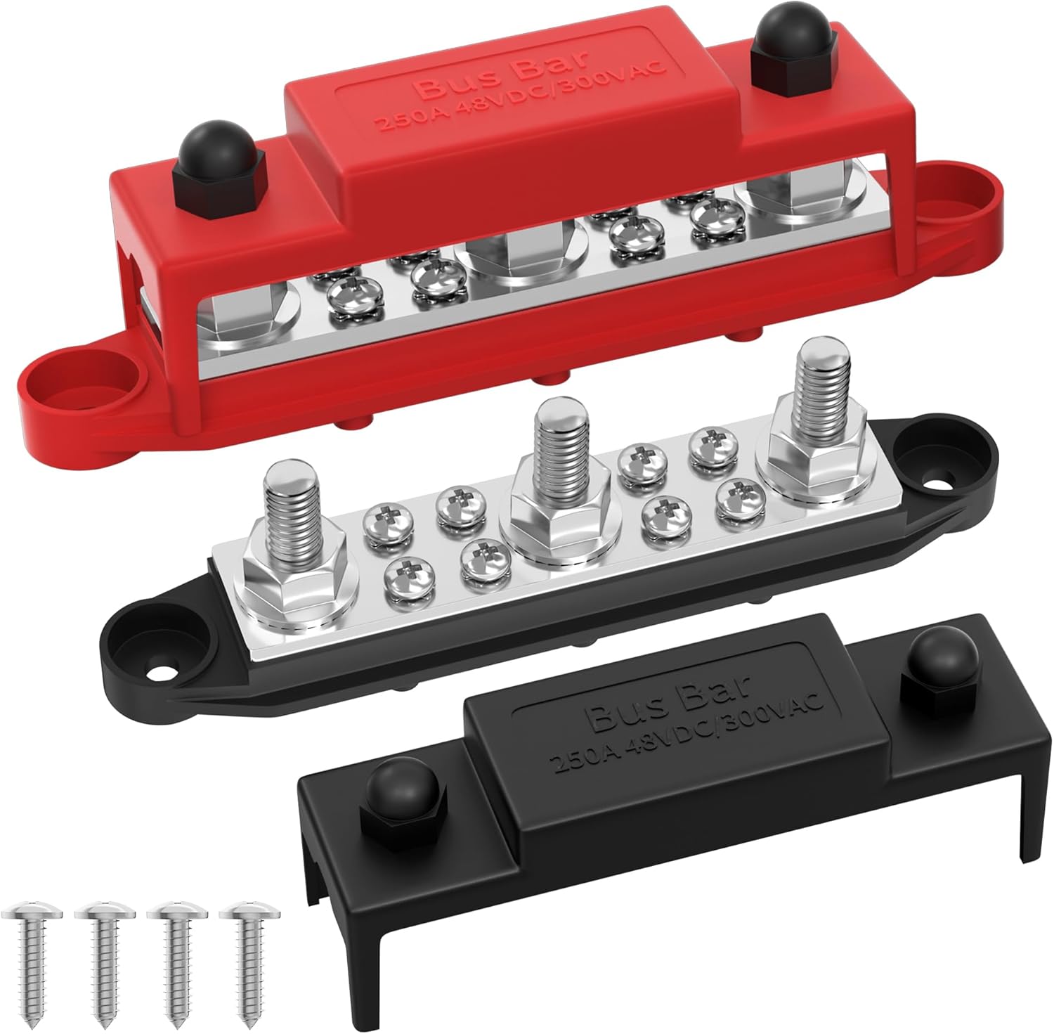 Amazon.com: Joinfworld Bus Bar 250A 12V Power Distribution Block with 3 ...