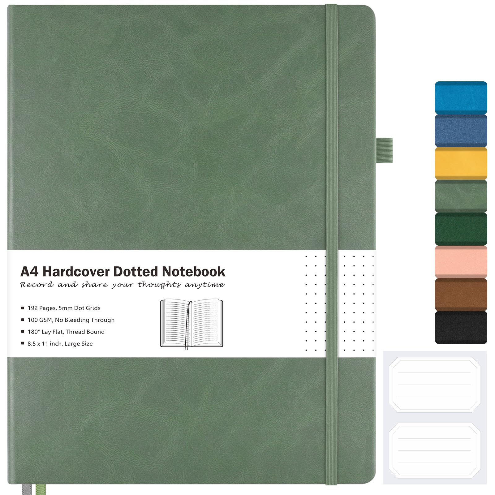 Amazon.com : Dotted Journal, Hardcover Notebook 8.5 x 11, Dot Grid ...