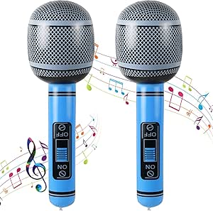Amazon.com: LIYDE 2 PCS Inflatable Microphones Large Size Blow up ...