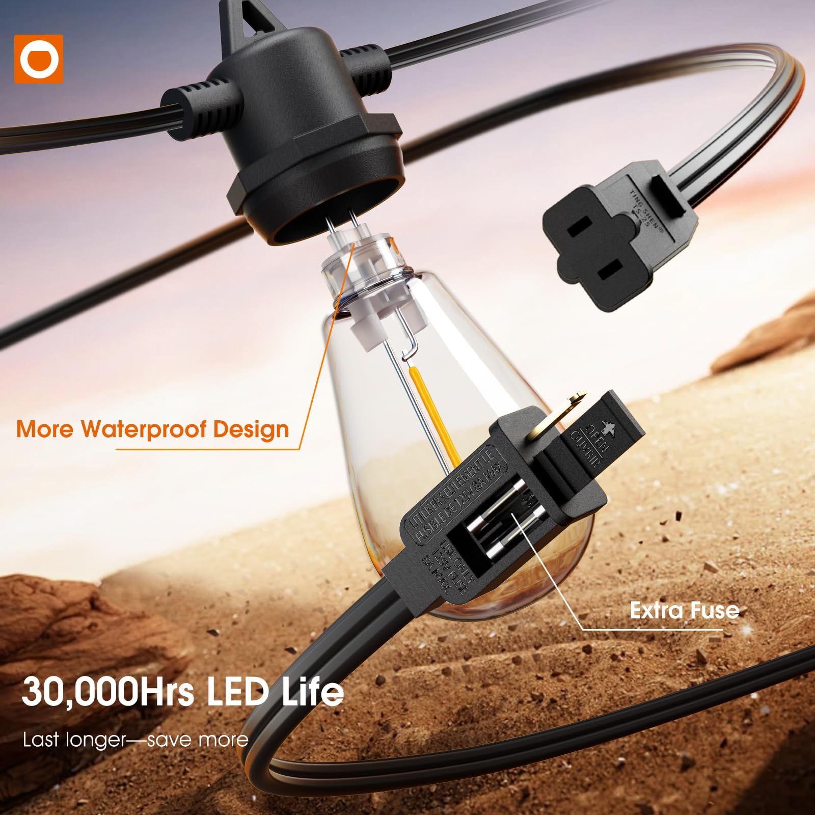 Snapklik.com : Addlon 150FT Outdoor String Lights LED Waterproof Patio ...