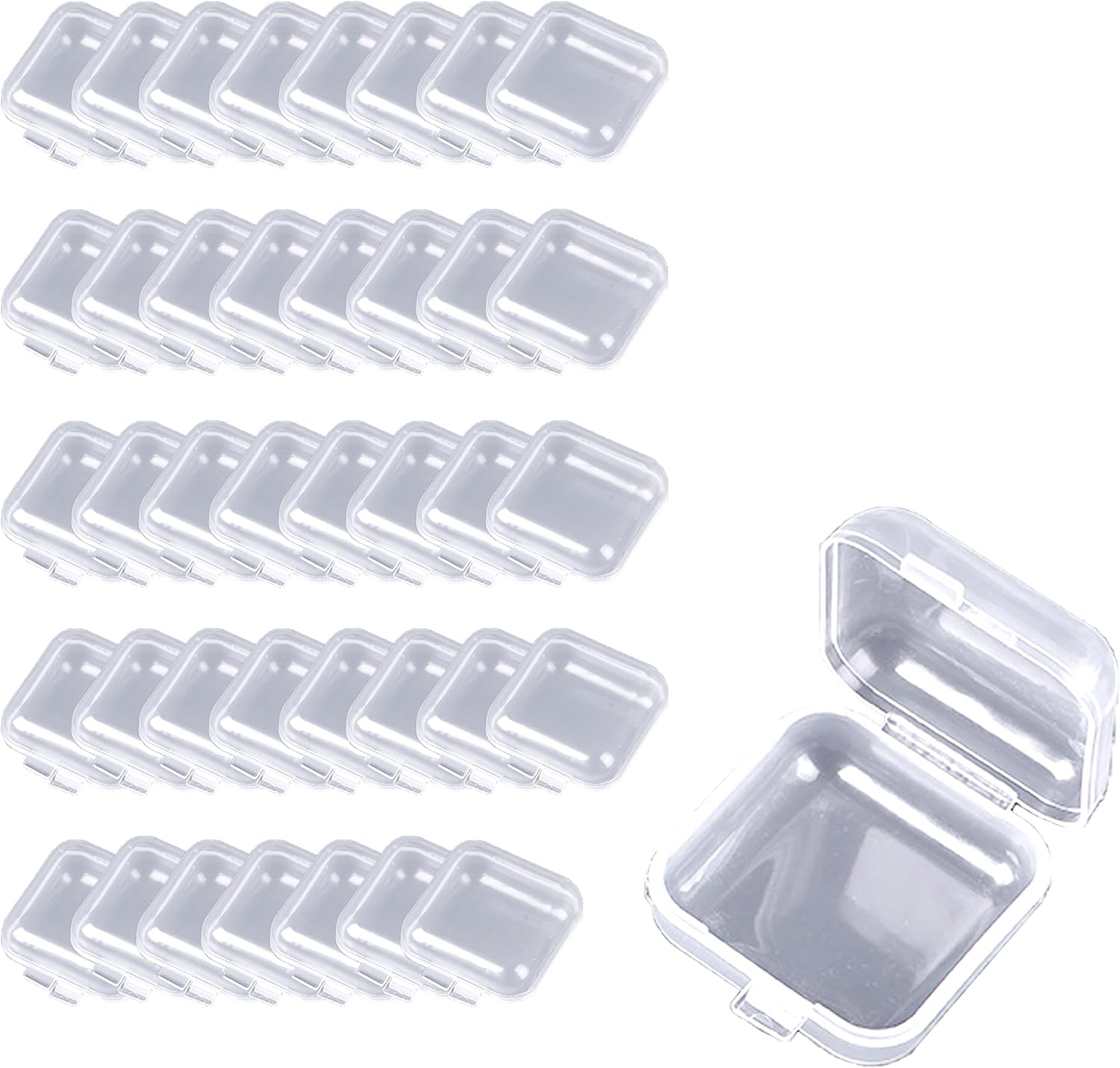 Amazon.com: HONGYIECO 80 Pcs Mini Square Storage Containers and ...