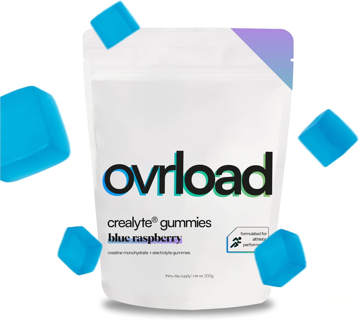 Ovrload Crealyte® Gummies, 90 Creatine Gummies (1 Month Supply), 4500mg ...