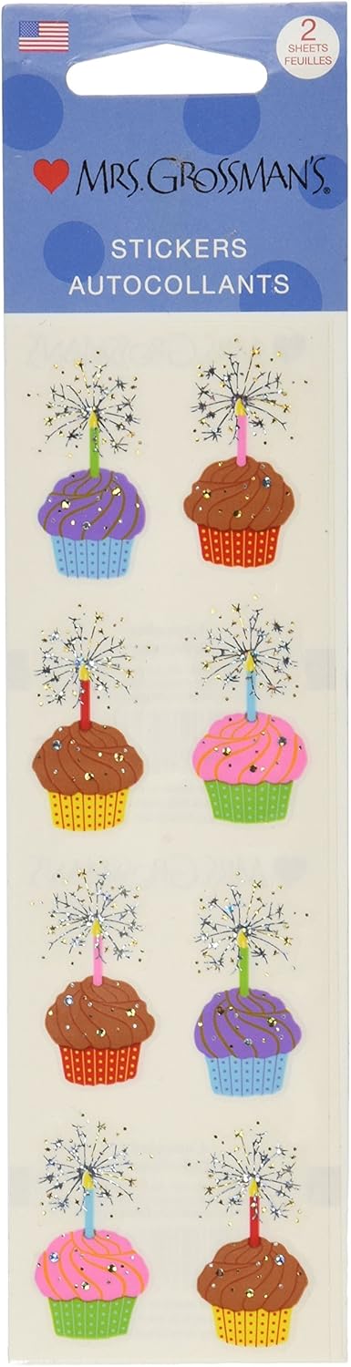 Amazon.com: Mrs Grossman Stickers-Cupcakes : Toys & Games