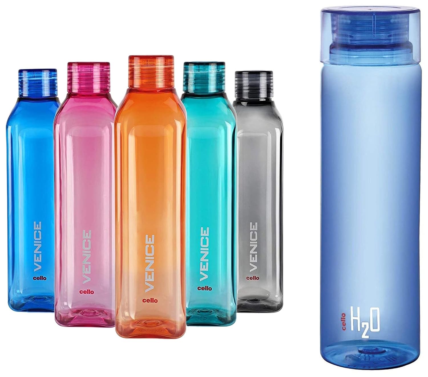 Cello Plastic Bottle, Set of 5 : Amazon.in: Home & Kitchen