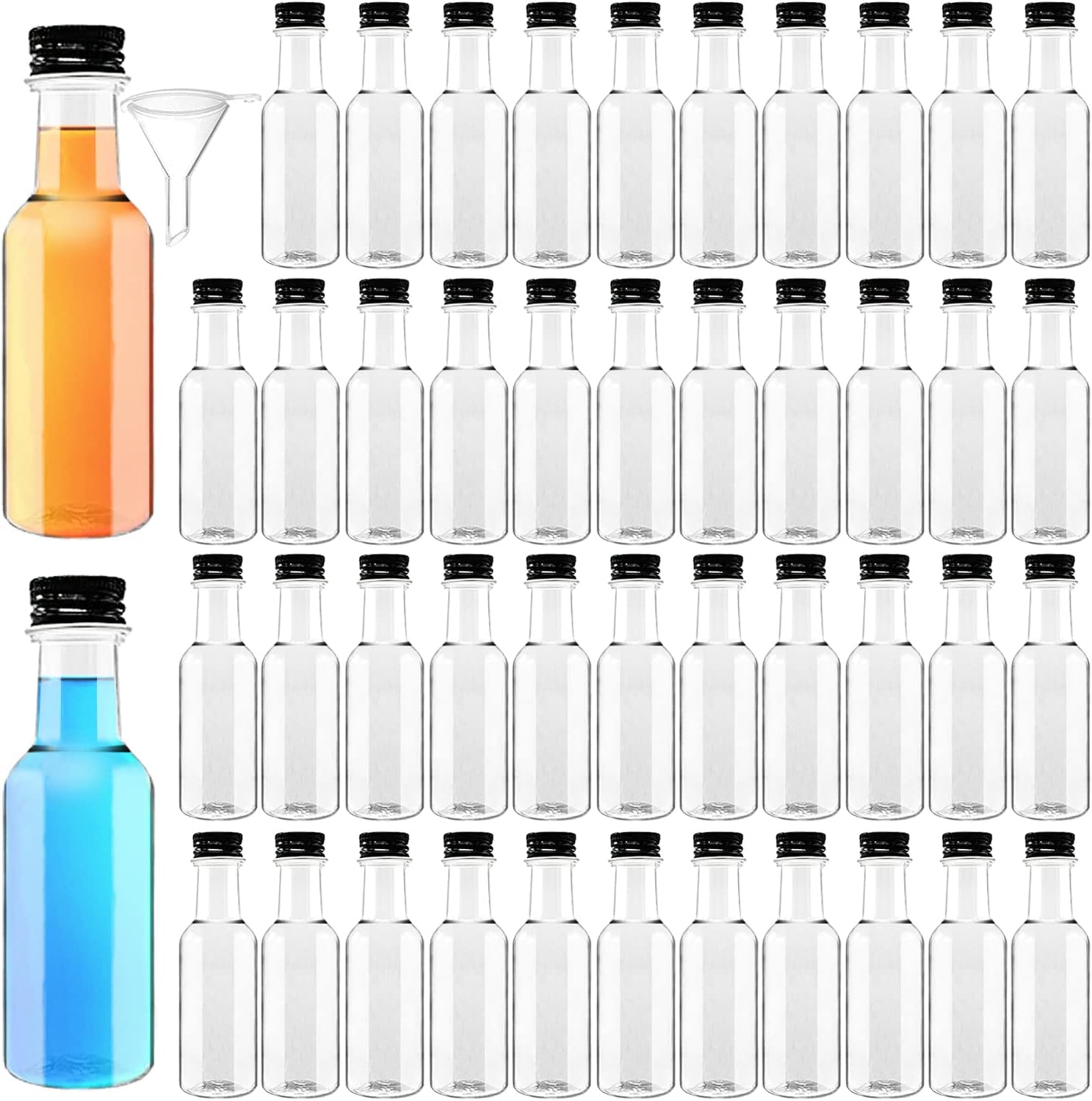Amazon.com: Mini Liquor Bottles 50ml Mini Empty Plastic Alcohol Shot ...