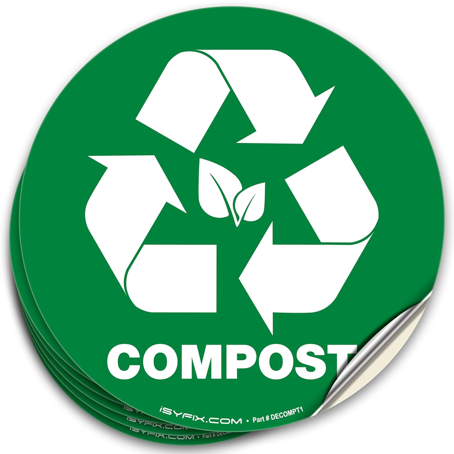 Amazon.com: iSYFIX Compost Sticker for Trash Can Bins - 6 pack 5 inch ...