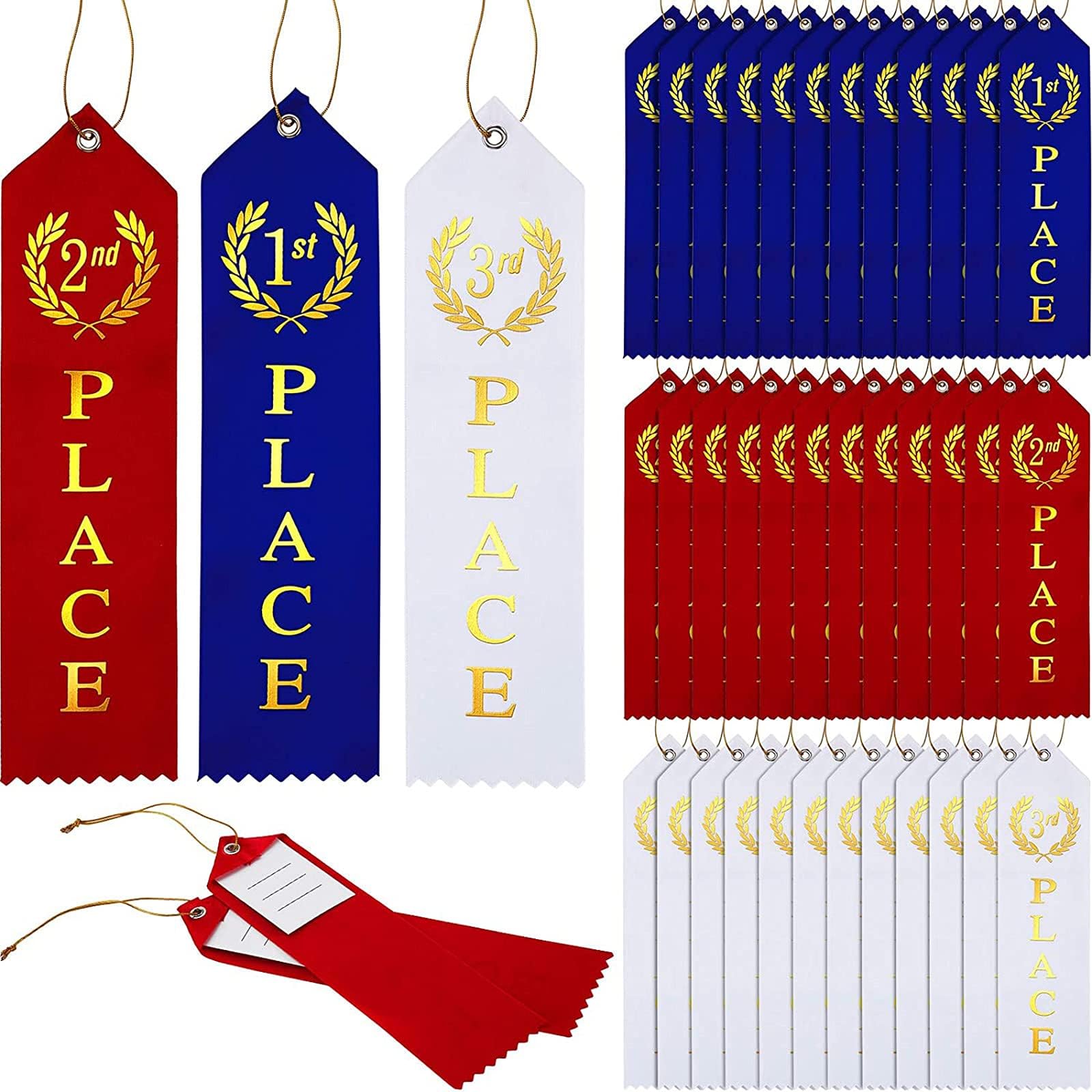 Amazon.com: RibbonsNow 1st - 2nd - 3rd Place Award Ribbons - 36 Total ...