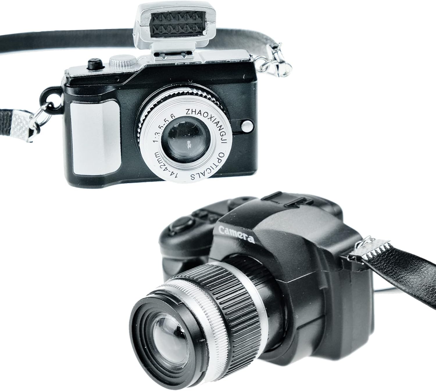 Amazon.com: 2Pcs Mini Camera for Dolls, 1:4 Scale Miniature SLR Camera ...