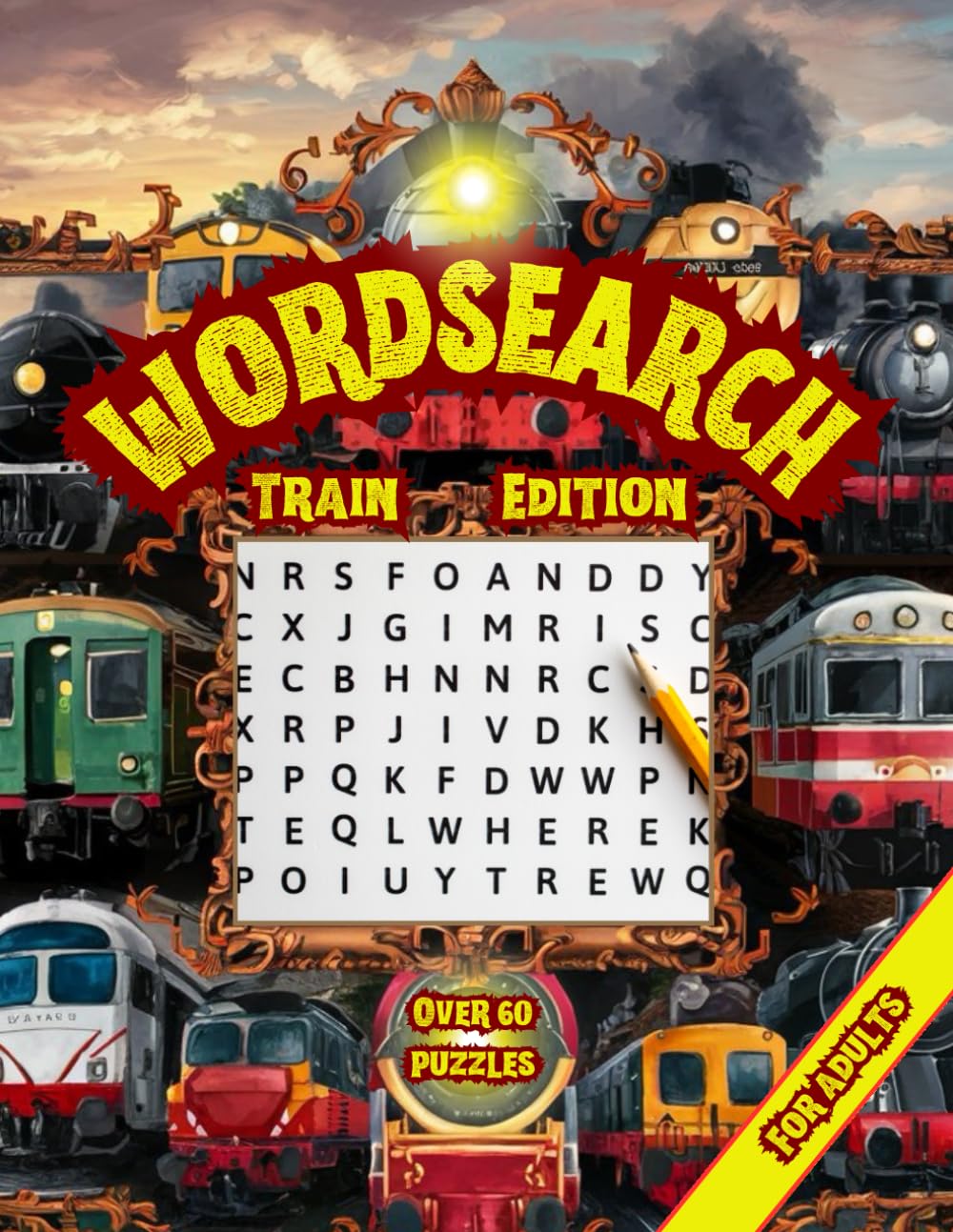 Amazon.com: Word Search Train Edition for Adults: Train-Themed Word ...