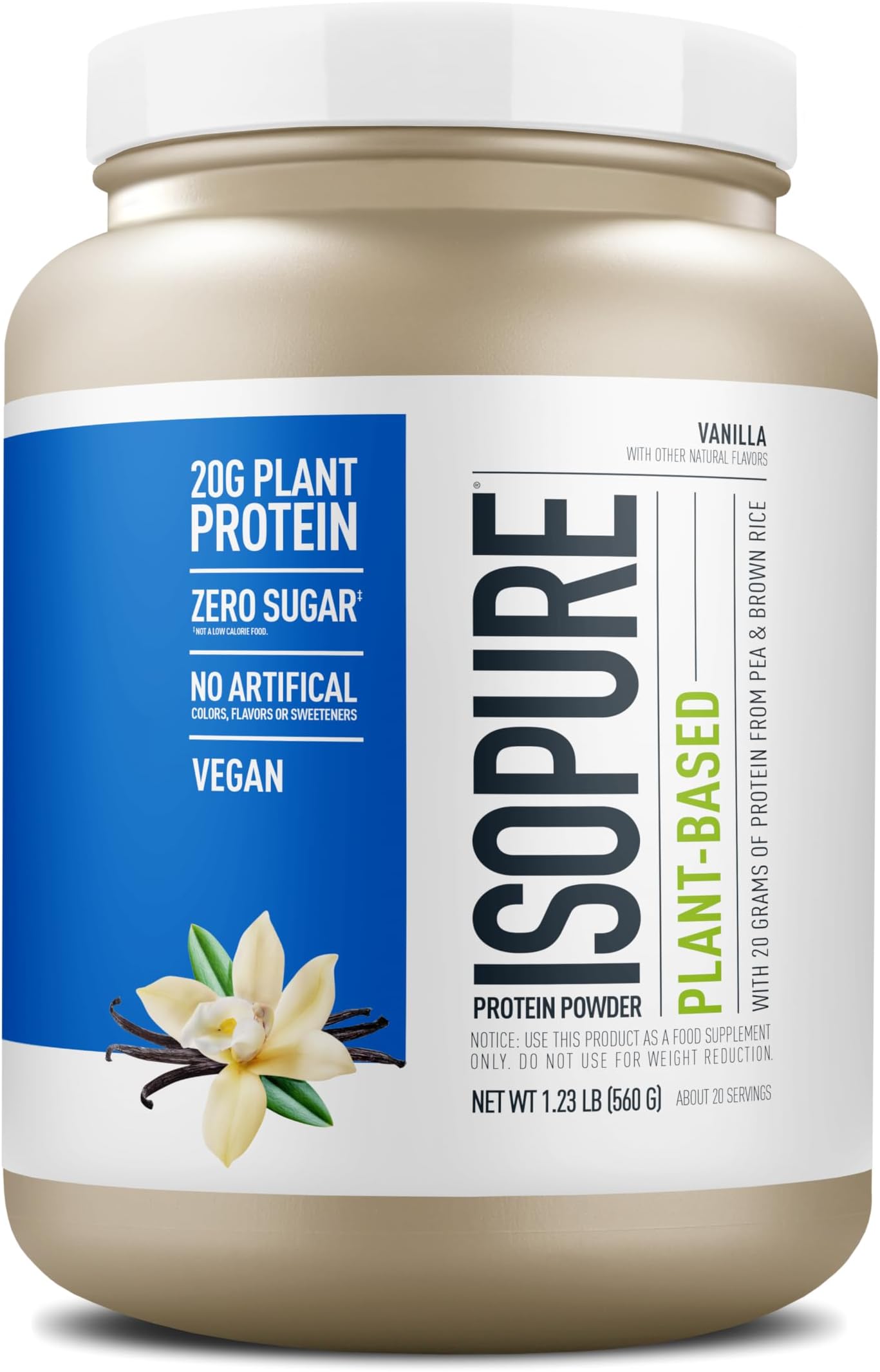 Amazon.com: Isopure Plant-Based Protein Powder, Lactose Free, Gluten ...