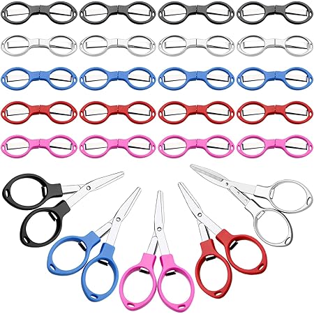 Amazon.com: 25 Pcs Folding Scissors Small Foldable Scissors Mini Travel ...