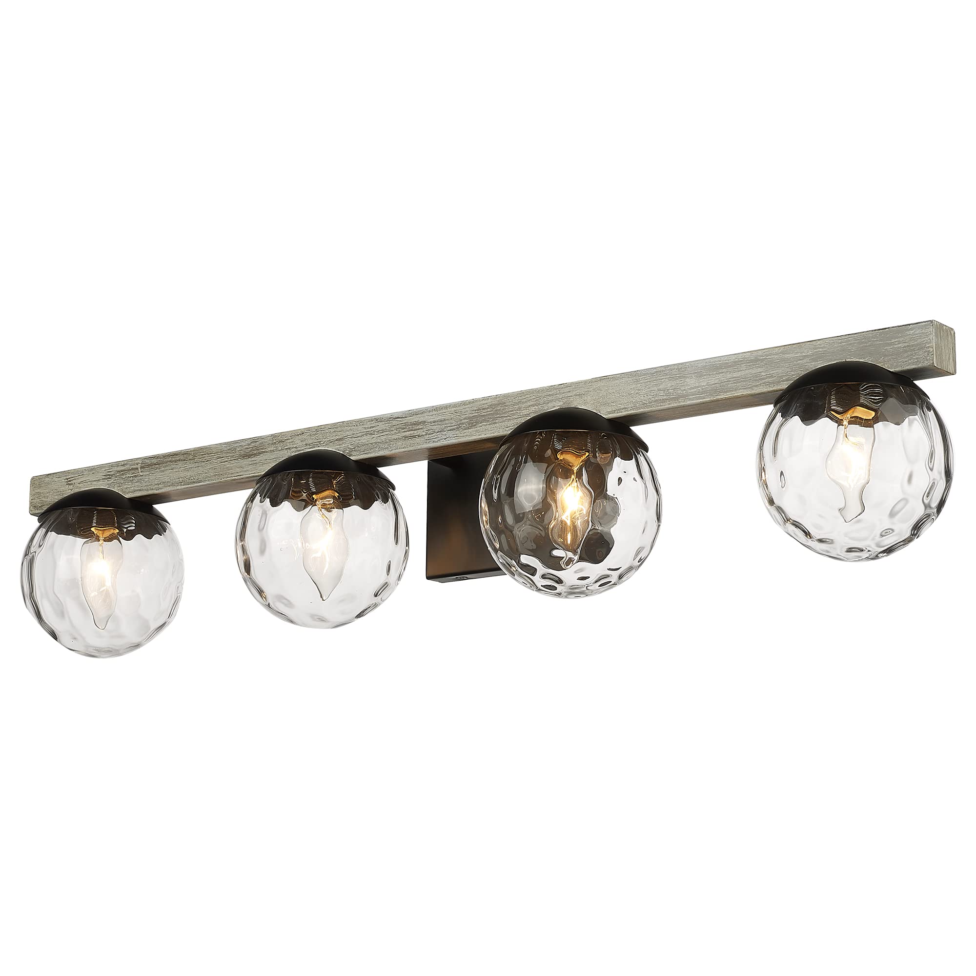 30" Farmhouse Vanity Lights, 4-Light Rustic Bathroom Lights with ...