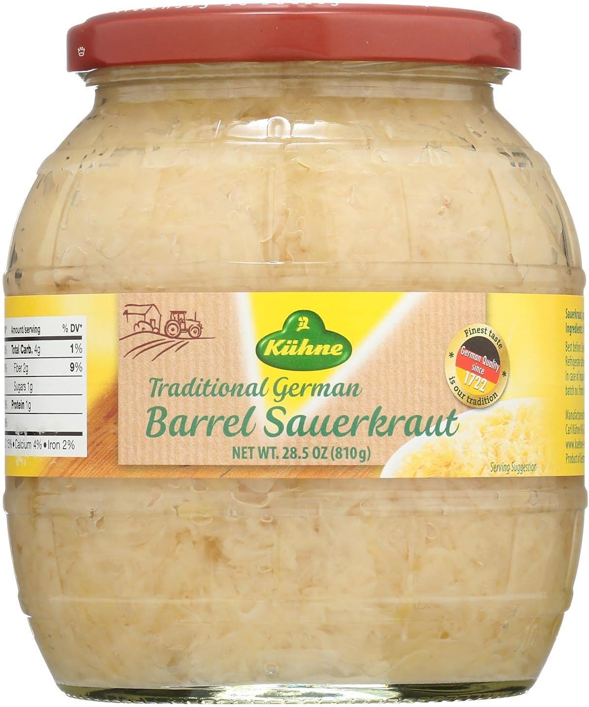 Amazon.com: Gundelsheim Barrel Sauerkraut Vegetable Relish, 28.5 Ounce ...