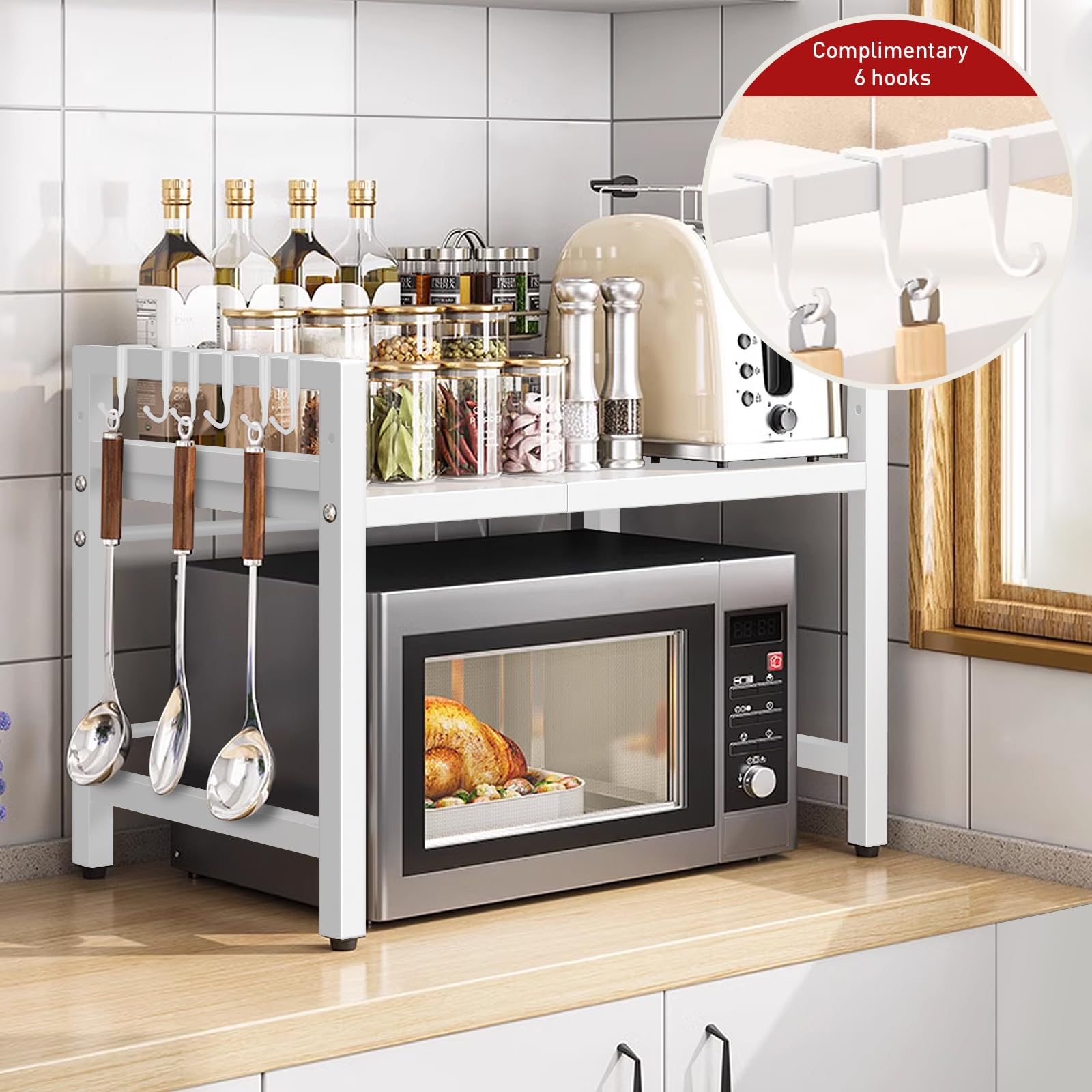 Snapklik.com : Zamfoot,White Microwave Stand,microwave Shelf,small ...