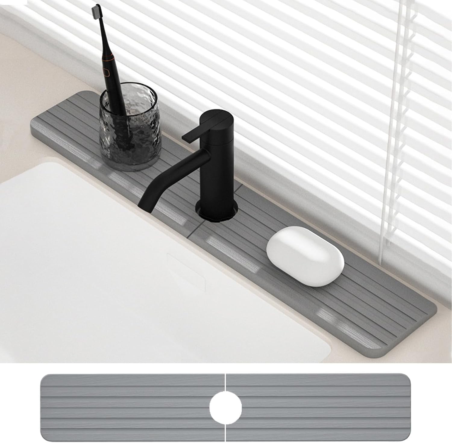 Amazon.com: Kitchen Sink Splash Guard - Diatomite Kitchen Faucet ...