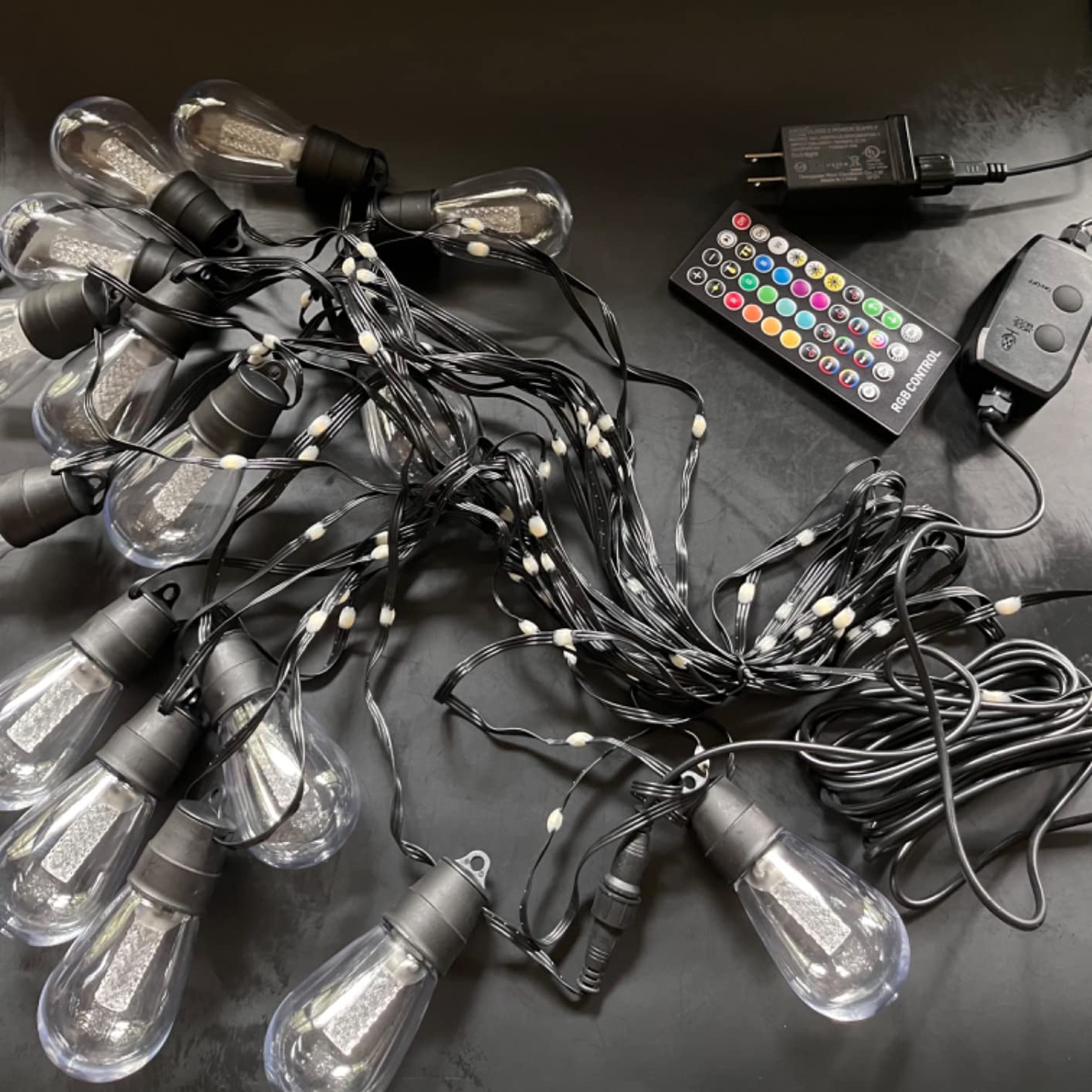 $9/mo - Finance Outdoor String Lights Custom Modes - 50Ft Patio Lights ...