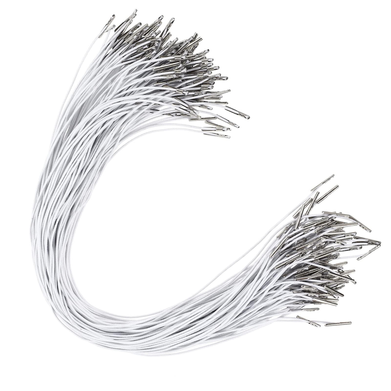 EXCEART 100pcs Elastic Barbed Cord Stretch Round Strings with Silver ...