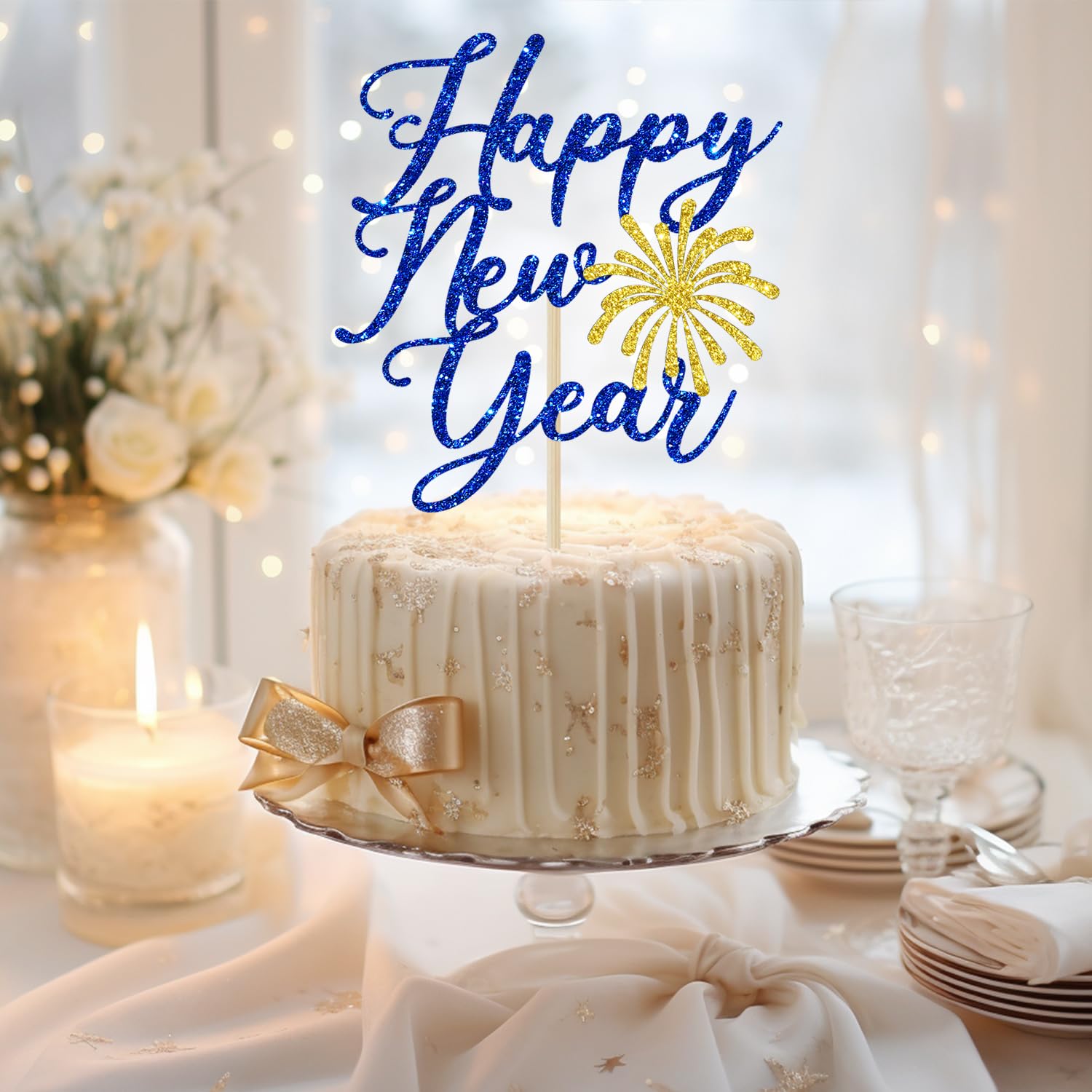 Snapklik.com : Happy New Year Cake Topper, 2025 Happy New Year ...