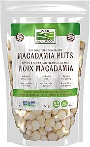 NOW Macadamia Nuts, Roasted & Salted 255g : Amazon.co.uk: Grocery