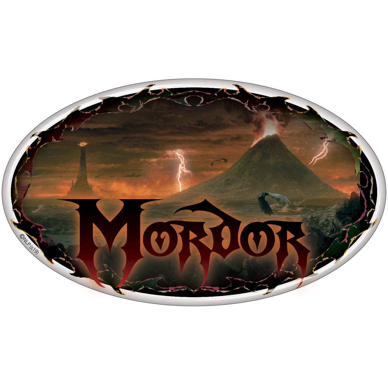 Buy Fan Emblems Lord of The Rings Domed Transparent Car Decal - Mordor ...