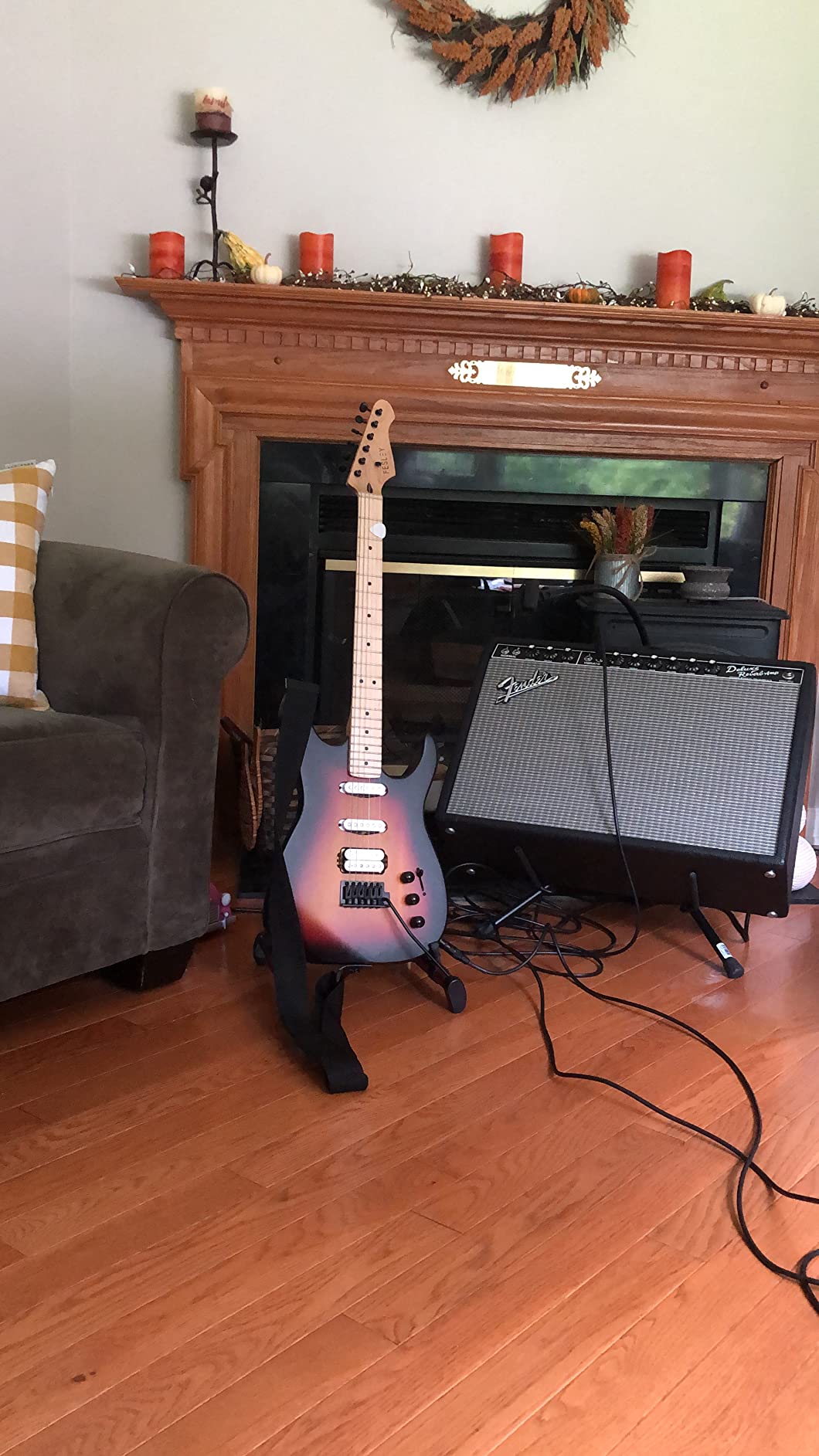 $25/mo - Finance Fesley Electric Guitar, Full Size Solid Body, HSS 6 ...